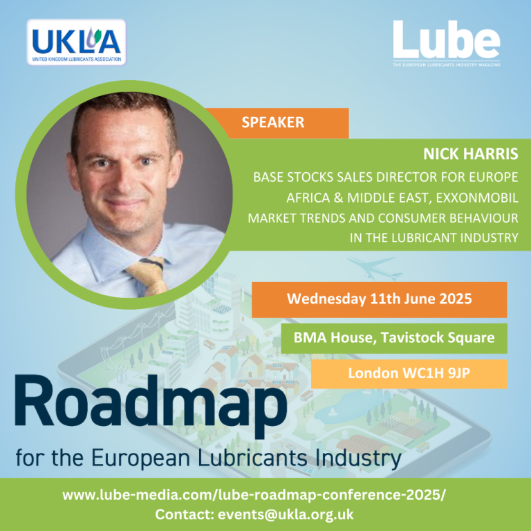 Roadmap for the European Lubricants Industry Conference: Keynote Speaker, Nick Harris ...